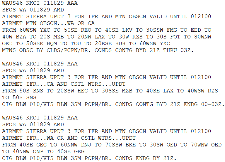 In-Flight Weather Advisory